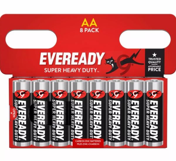 Wholesale Eveready Zinc Super Heavy Duty AAA Batteries - Pack of 8