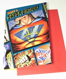 SUPERMAN "HAVE A SUPER BIRTHDAY" BIRTHDAY CARD