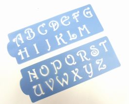 CAKE DECORATING ALPHABET STENCIL SET