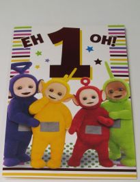 TELETUBBIES 1ST BIRTHDAY CARD