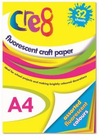 Wholesale A4 Fluorescent Craft Paper - Assorted Colours - UK Pound Shop ...