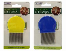 ROUND METAL NIT COMB