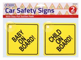 CAR SAFETY SIGNS 2 PACK