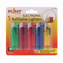 ELECTRONIC LIGHTER 5 PACK PLAIN