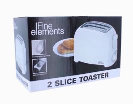 Wholesale Fine Elements 2 Slice Toaster - White - UK Pound Shop ...