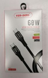 Wholesale Ven-Dens Nylon USB-C Data Cable - 60W - 1.5m - Colour May ...